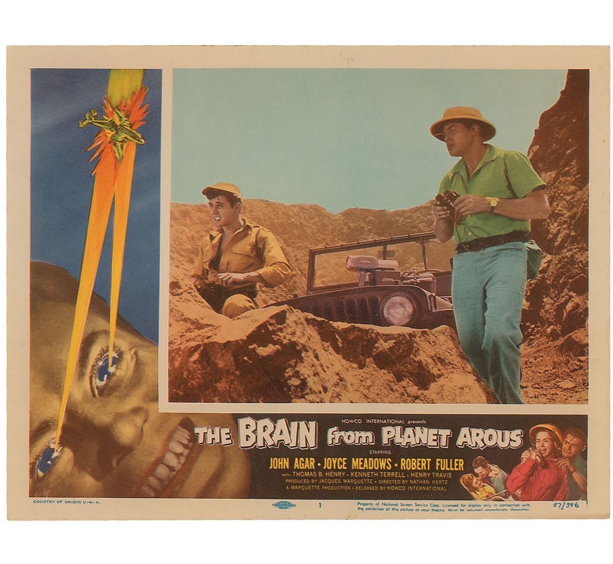 The Brain From Planet Arous Lobby Card Set