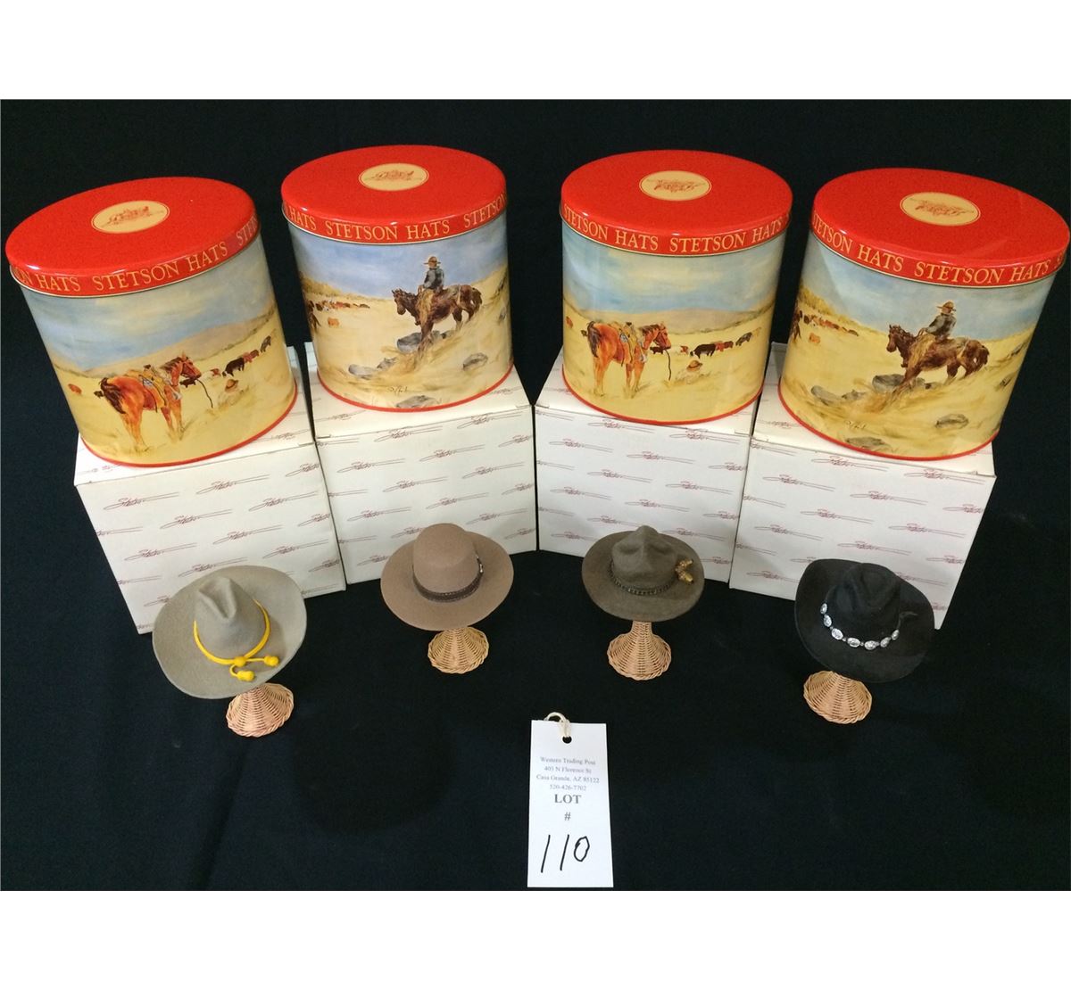 Another 4 Stetson Hat Miniatures