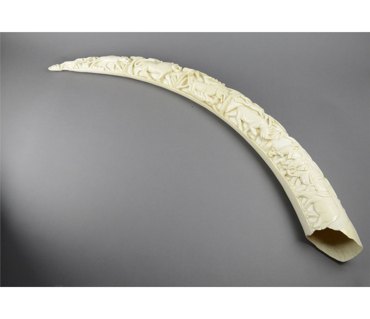 Massive African Ivory Carved Tusk
