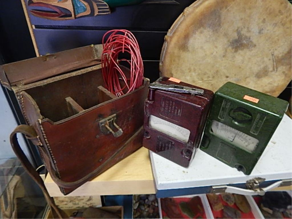 VINTAGE MEGGER METER & CIRCUIT TESTING OHMETER IN CASE