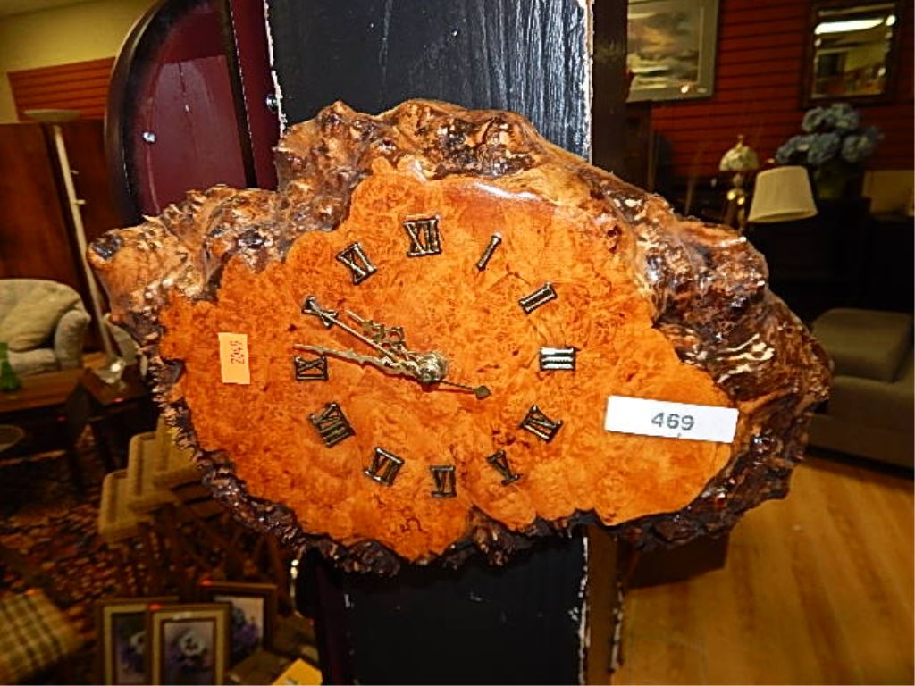 WALL CLOCK - BIRDS-EYE-MAPLE BURL