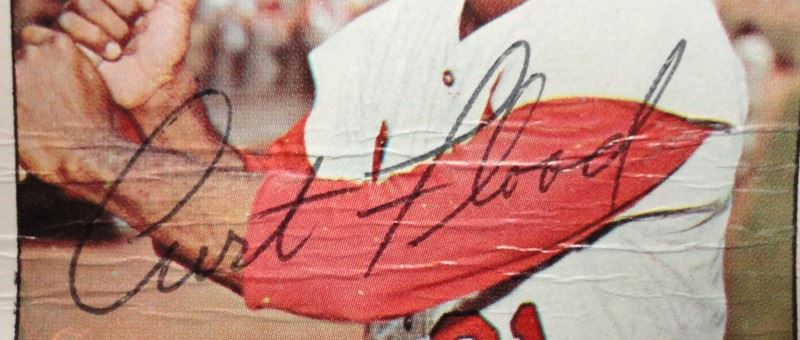 ST LOUIS CARDINALS CURT FLOOD SIGNED/AUTOGRAPHED TRADING CARD