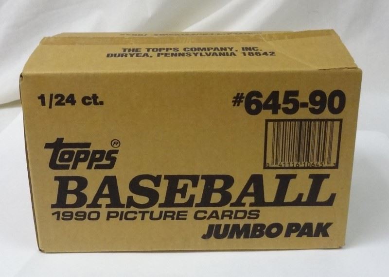 1990 TOPPS BASEBALL UNOPENED JUMBO CELLO CASE