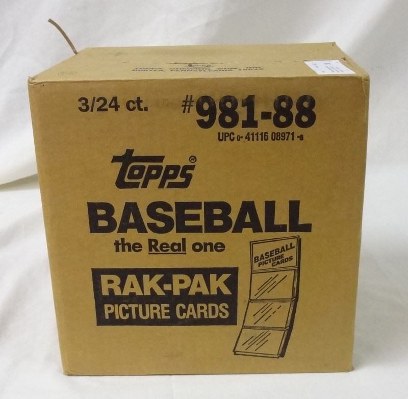 1988 Topps baseball 3 box Rak Pak case FACTORY SEALED NEW MINT