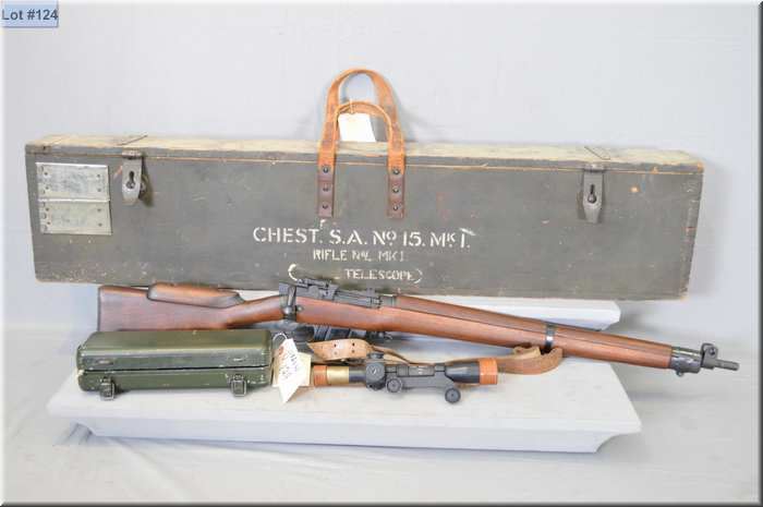 Lee Enfield No. 4 MK I (T) Sniper .303 Brit cal bolt action full wood ...