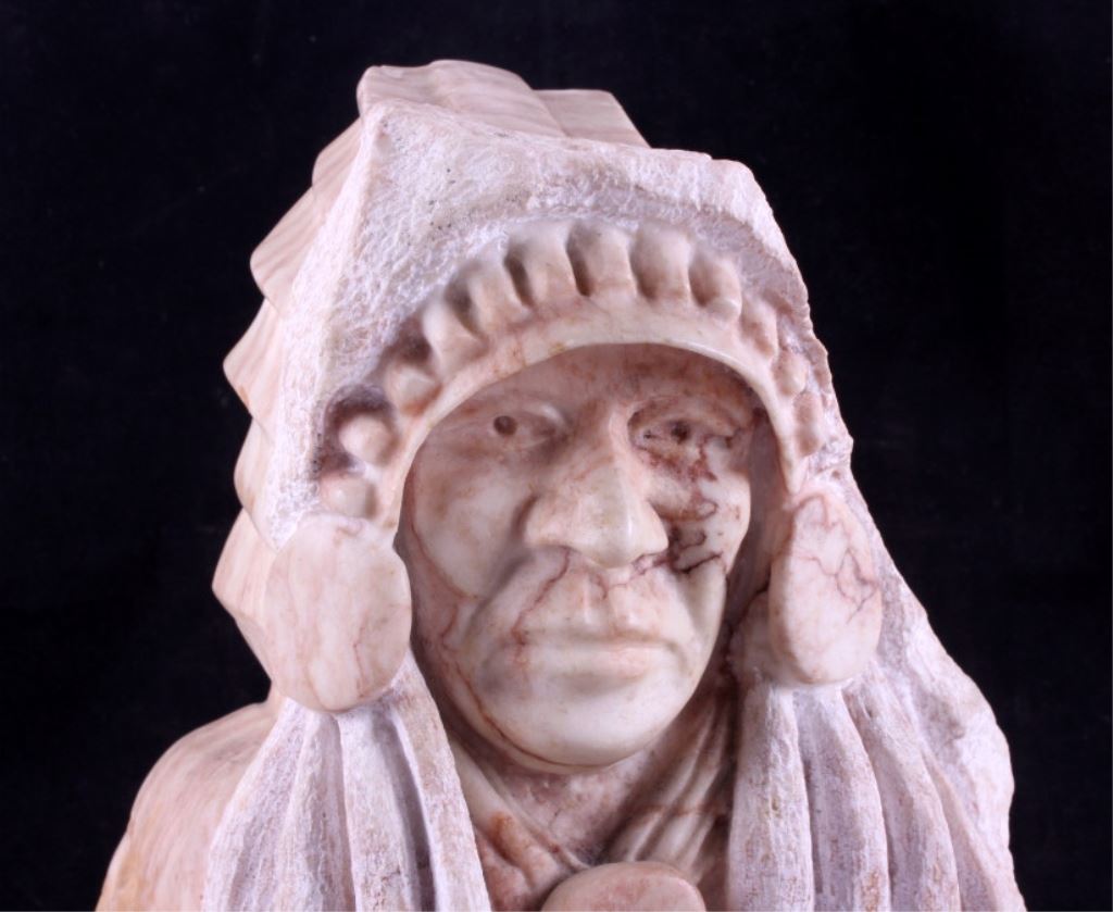Native American Marble Carved Bust This is a Nativ