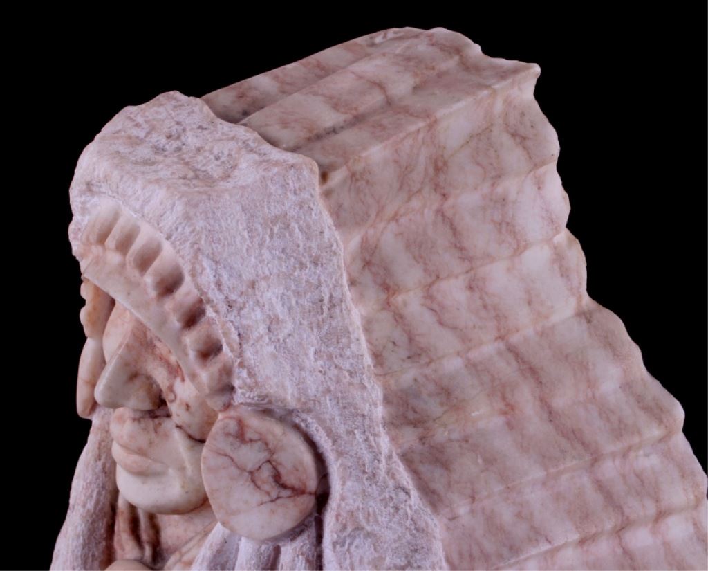 Native American Marble Carved Bust This is a Nativ
