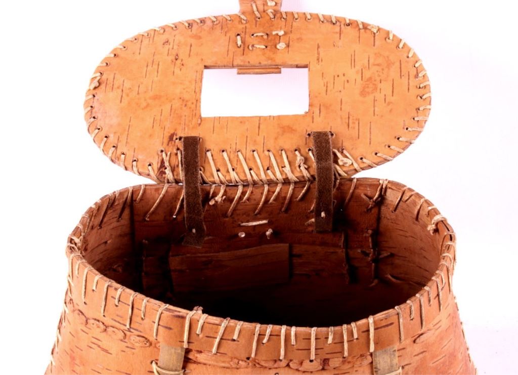 Birch Bark Decorative Fishing Creel This is a deco