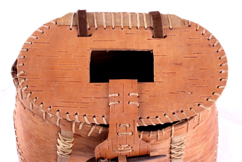 Birch Bark Decorative Fishing Creel This is a deco