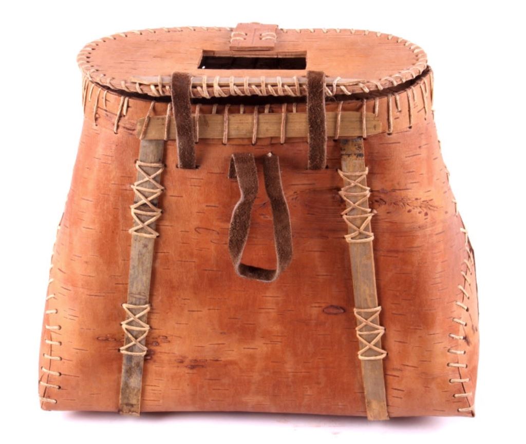 Birch Bark Decorative Fishing Creel This is a deco