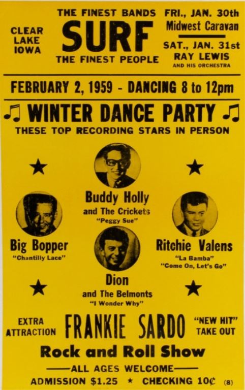 Buddy Holly Ritchie Valens Feb. 2 1959 Poster Read
