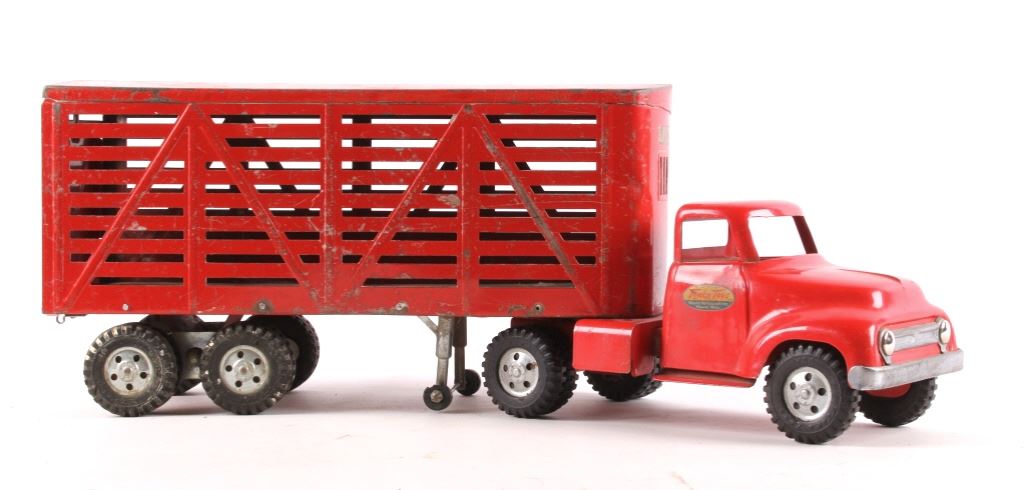 Tonka Livestock Hauler Trailer Truck circa 1950 Th