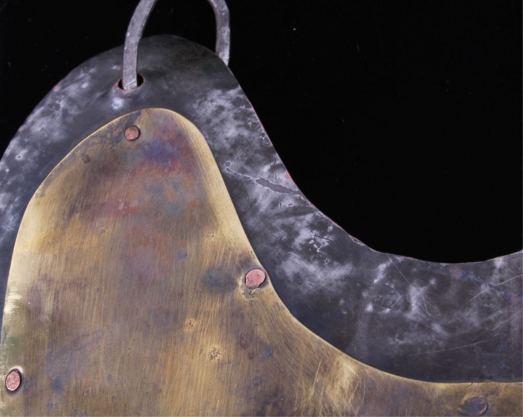 Plains Indian Copper & Brass Gorget Breast Plate T