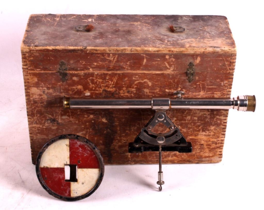Antique Transit with Wooden Tripod This is an anti