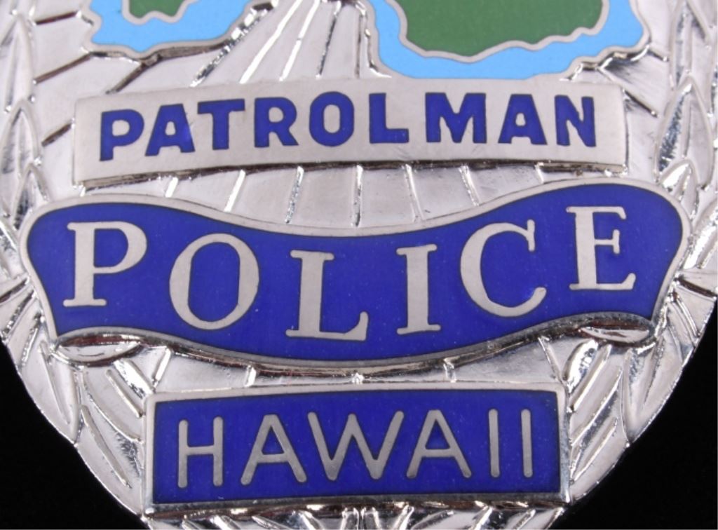 Maui Hawaii Police Patrolman Badge The badge reads