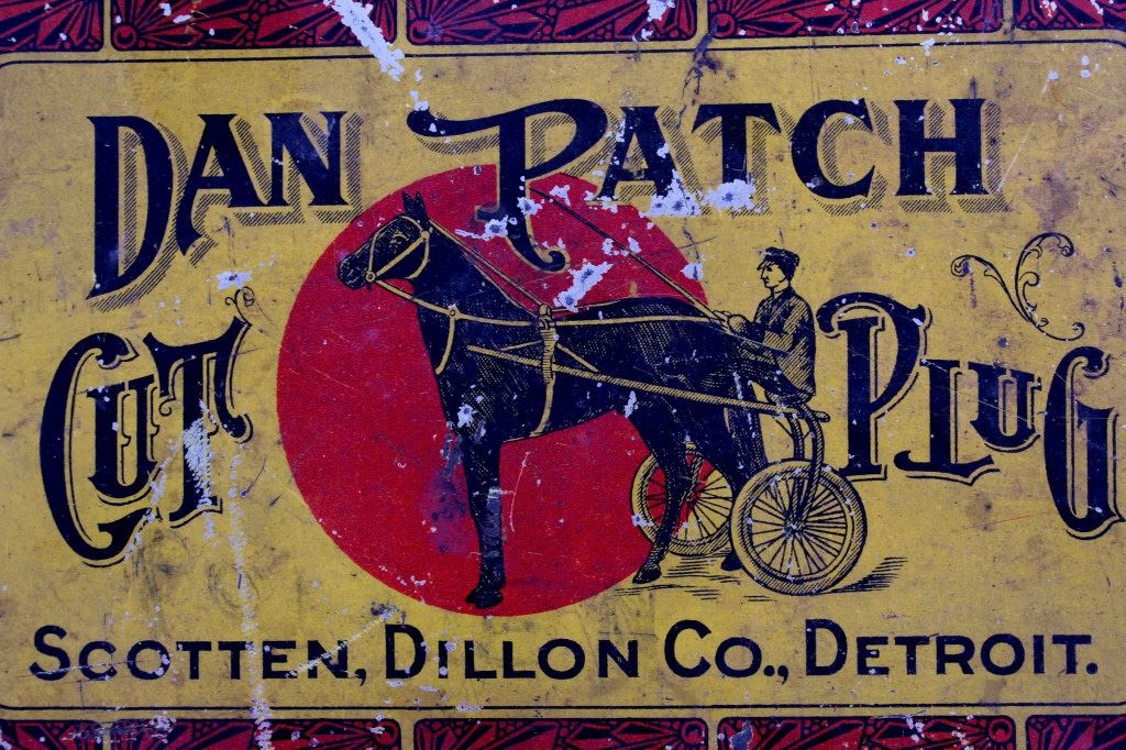 Antique Dan Patch Cut Plug Advertising Tin This is