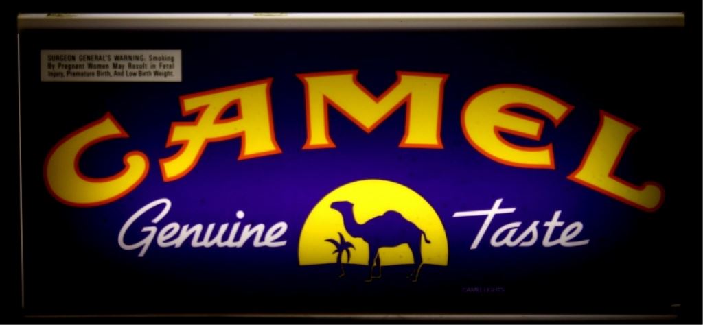 Camel Cigarettes Lighted Sign This is a Camel Ciga