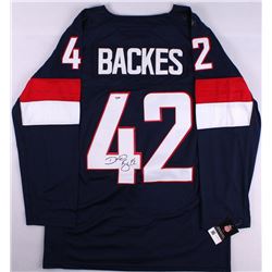 David Backes Signed Team USA Jersey (PSA Hologram)