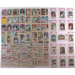 Complete Set Of 1972 Topps Basketball Cards with (15) PSA Graded Cards