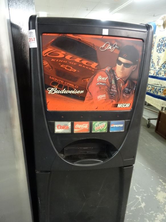 Budweiser Nascar Soda Machine (Key & Stickers In Office)