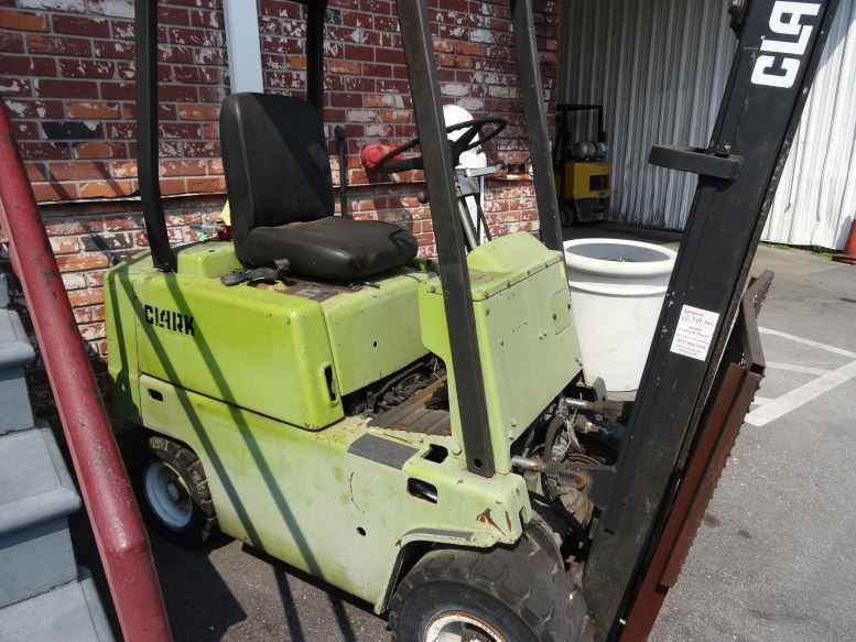 Clark #C500-Y30 Gas 5K Lb. Capacity Forklift w/Double Mast, Hard ...