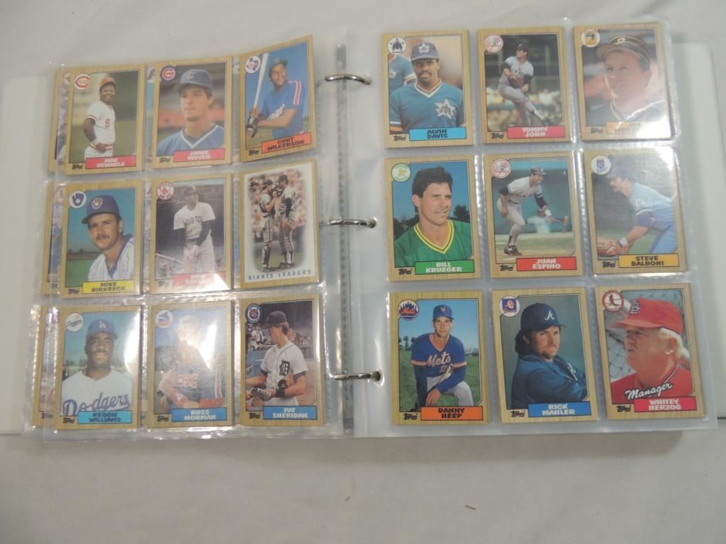 1987 Topps Baseball Card Set Binder