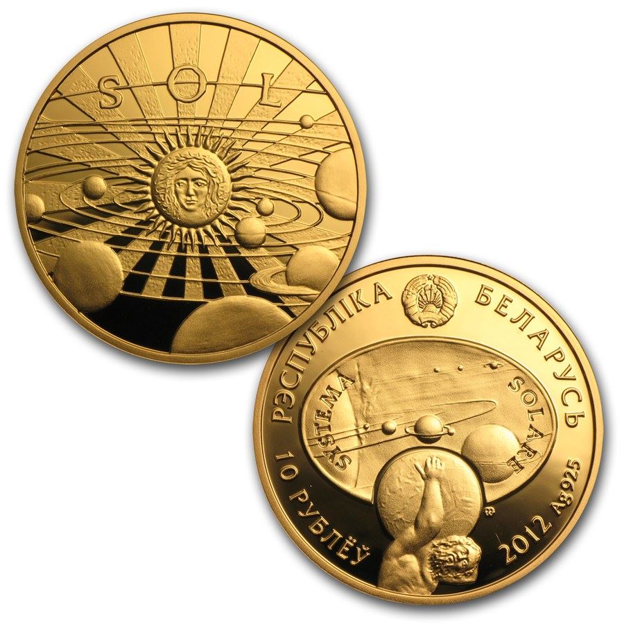 2012 Belarus 9-Coin The Kid's Version Solar System Box Set