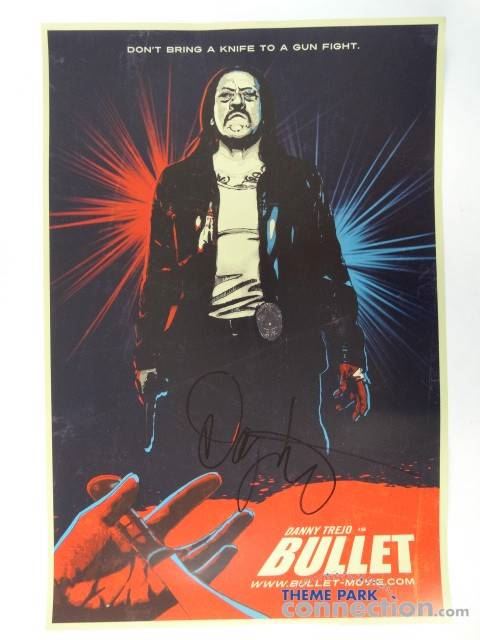 Bullet 2014 Movie DANNY TREJO Signed Autograph One-Sheet Theatrical Poster