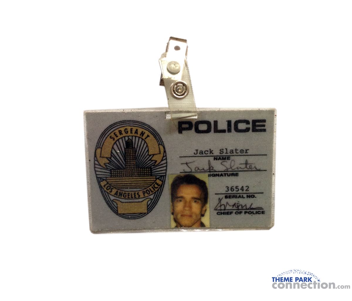 Last Action Hero Production Used Arnold Schwarzenegger Slater Police ID ...