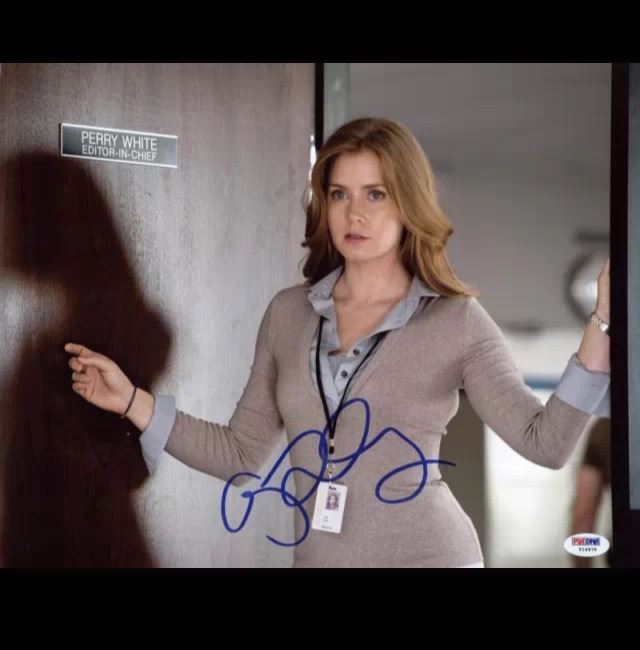 Man Of Steel 2013 Superman Movie Amy Adams Signed Autograph Lois Lane ...