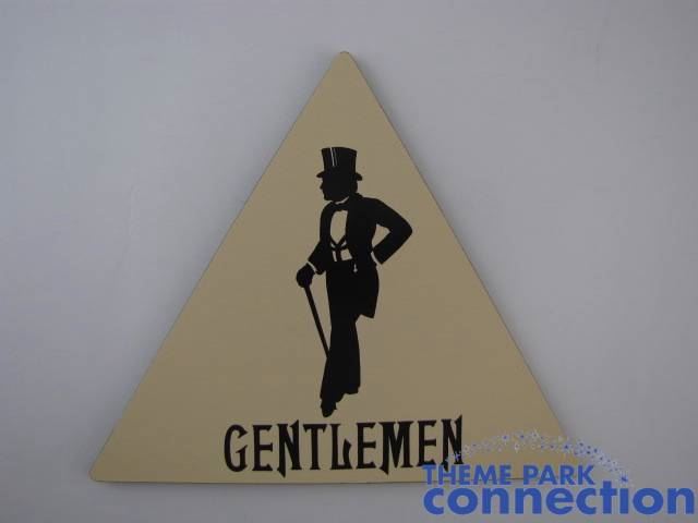 Disney Disneyland MAIN STREET Men Restroom Bathroom Sign Prop Display