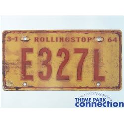 Disney PIXAR DCA CARS LAND Rollingstop License Plate Metal Sign Prop ...