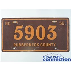 Disney PIXAR DCA CARS LAND Rubberneck License Plate Metal Sign Prop Display