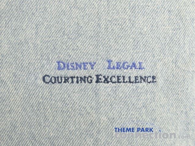 Disney Legal MICKEY MOUSE Lawyer XL Denim Jean Jacket Cast Member Gift