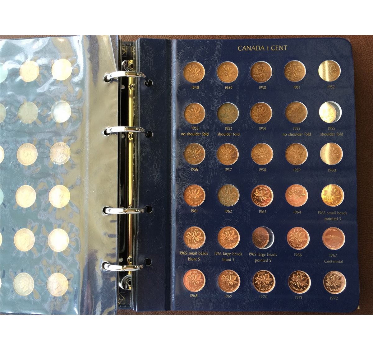 Canada one cent Vista album starting 1908-2011.