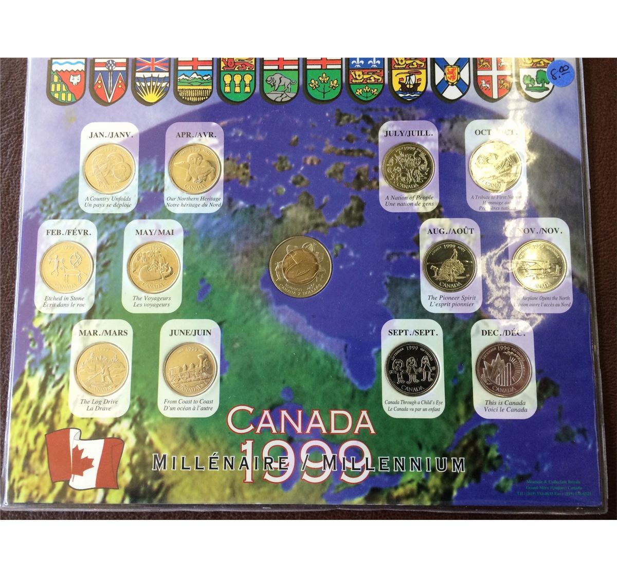 Lot of 8 uncirculated Canada coin set: 1992, 1999, 2000, 2010, 2011 x 4 ...