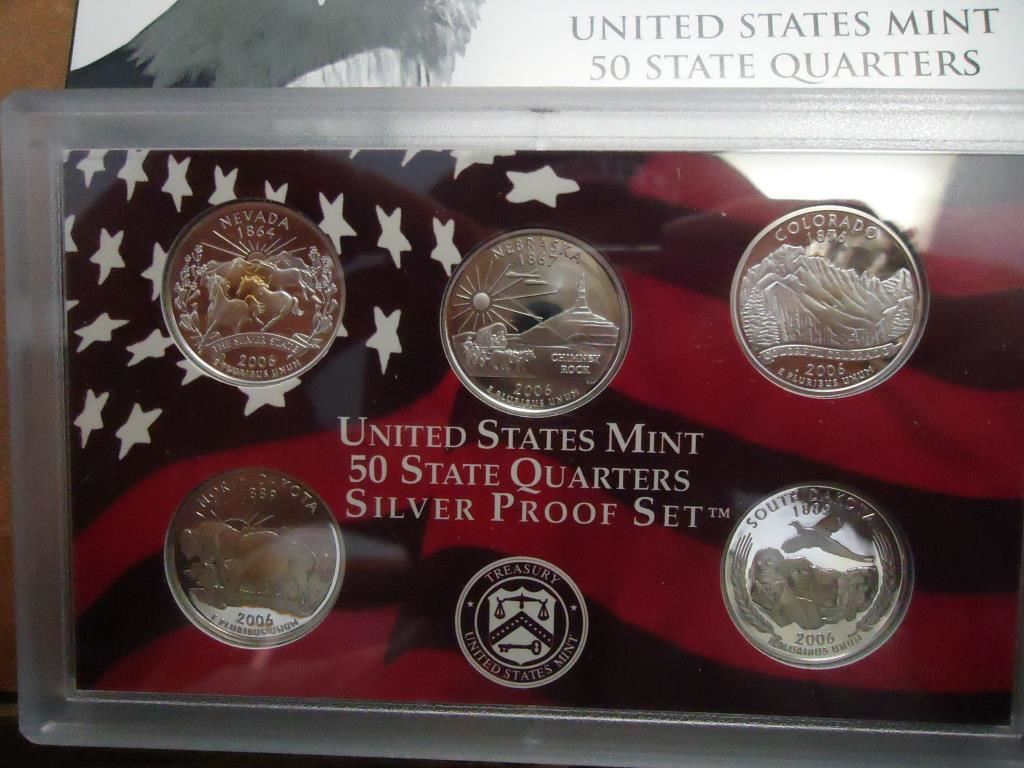 2006 SILVER US 50 STATE QUARTERS PROOF SET WITH