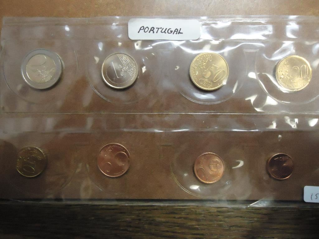 PORTUGAL EURO COIN SET UNC 1 CENT - 2 EURO 8 COINS