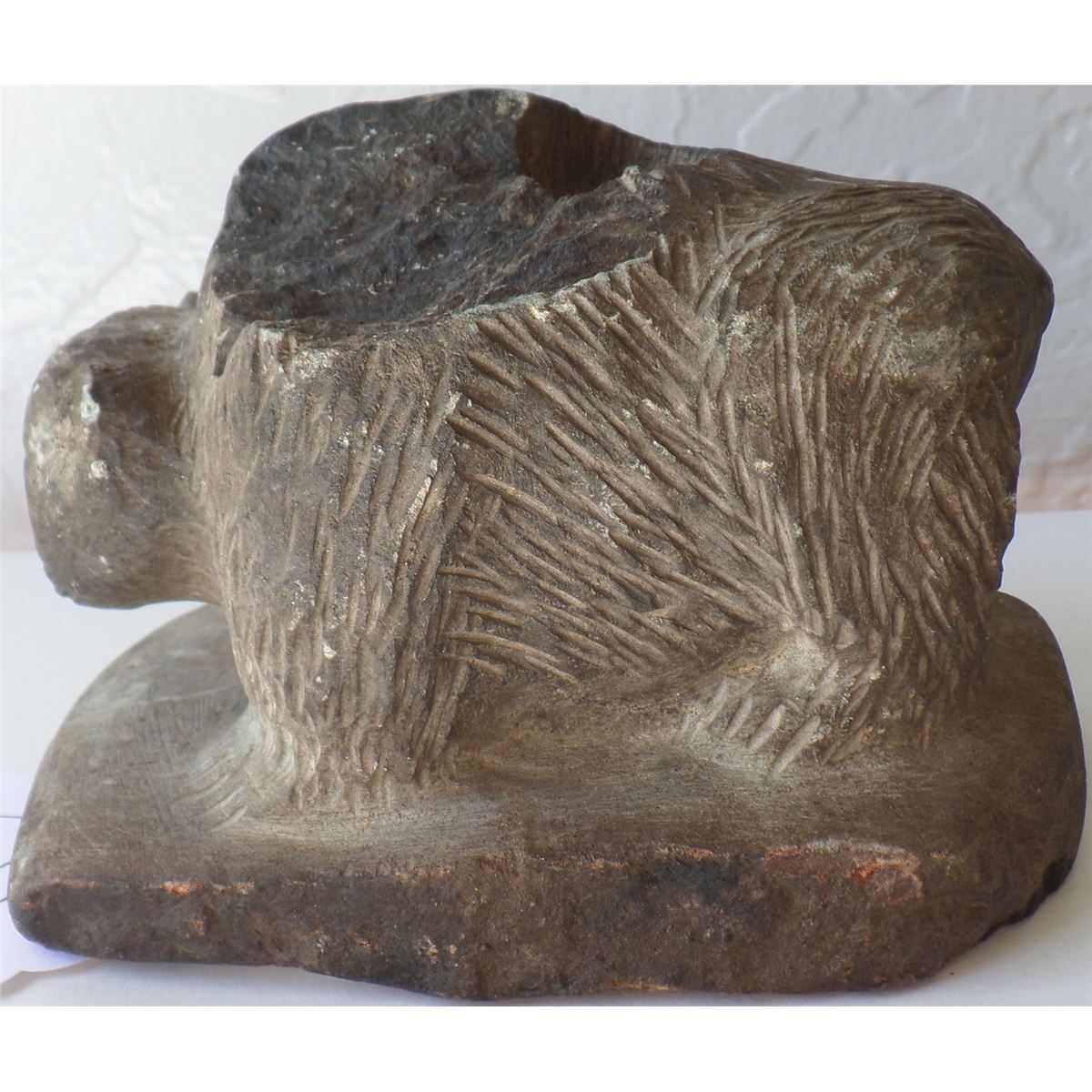 Authentic Stone Buffalo Effigy Pipe