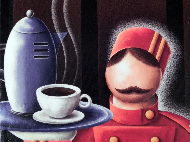 Michael L. Kungl Art Deco Print on Canvas Bistro DuPont