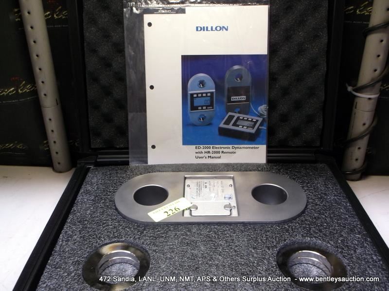 DILLON ED-2000 ELECTRONIC DYNAMOMETER W/ HR-2000 REMOTE USER'S MANUAL ...