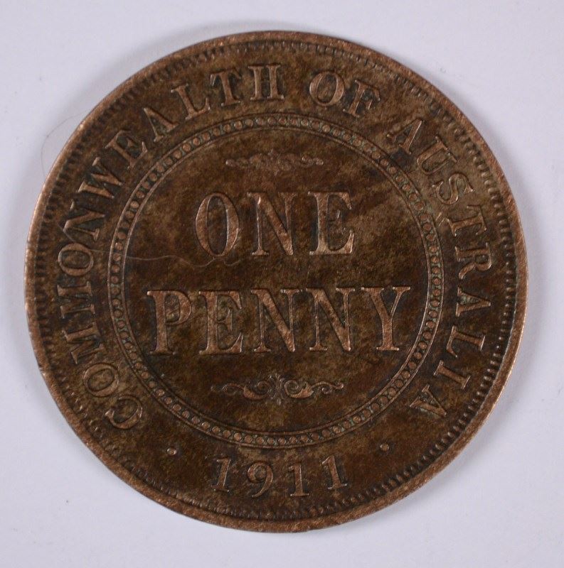 1911 COMMONWEALTH OF AUSTRALIA ONE PENNY 1911 COMMONWEALTH OF AUSTRALIA ONE PENNY