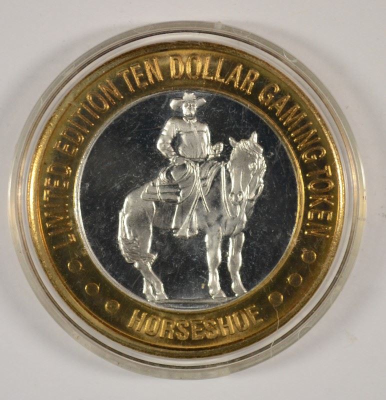 LIMITED EDITION TEN DOLLAR BINION'S GAMING TOKEN - HORSESHOE .999 FINE ... LIMITED EDITION TEN DOLLAR BINION'S GAMING TOKEN - HORSESHOE .999 FINE ...