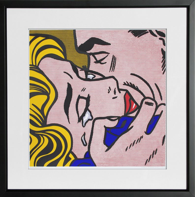 Roy Lichtenstein, Kiss V, Serigraph Poster