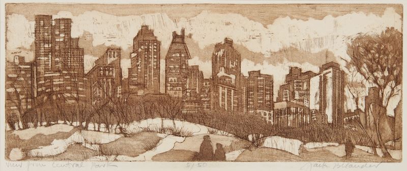 Jack Bilander, New York Central Park, Etching