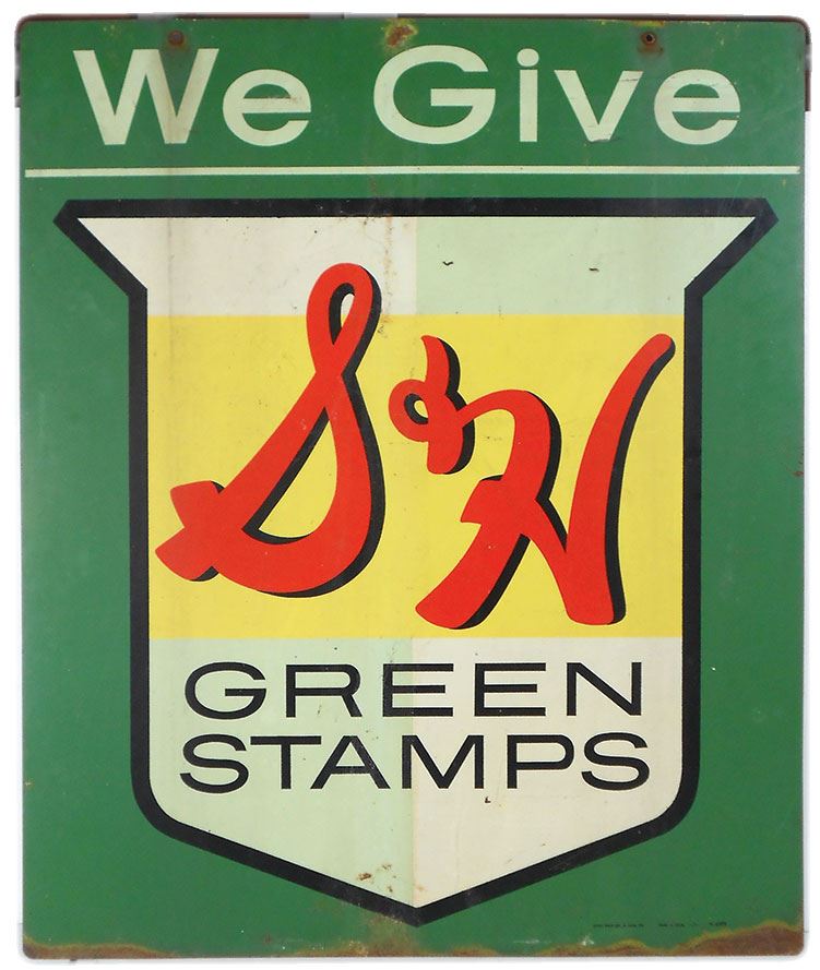 Country store sign, S&H Green stamps, by Stout Sign Co.-St. Louis, 2 ...