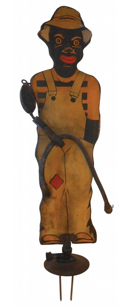 Black Americana lawn sprinkler, Sprinkling Sambo, mfgd by The Firestone ...