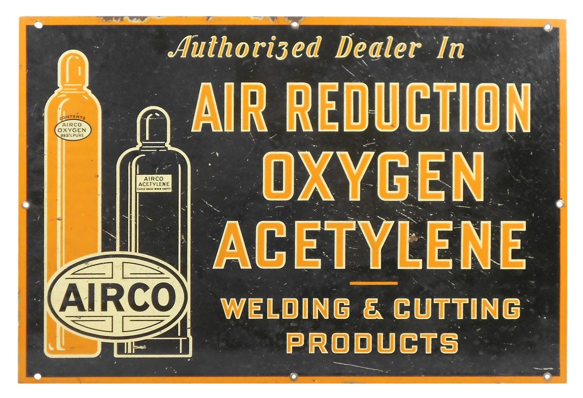 Advertising sign, Airco Air Reduction Oxygen Acetylene Welding ...