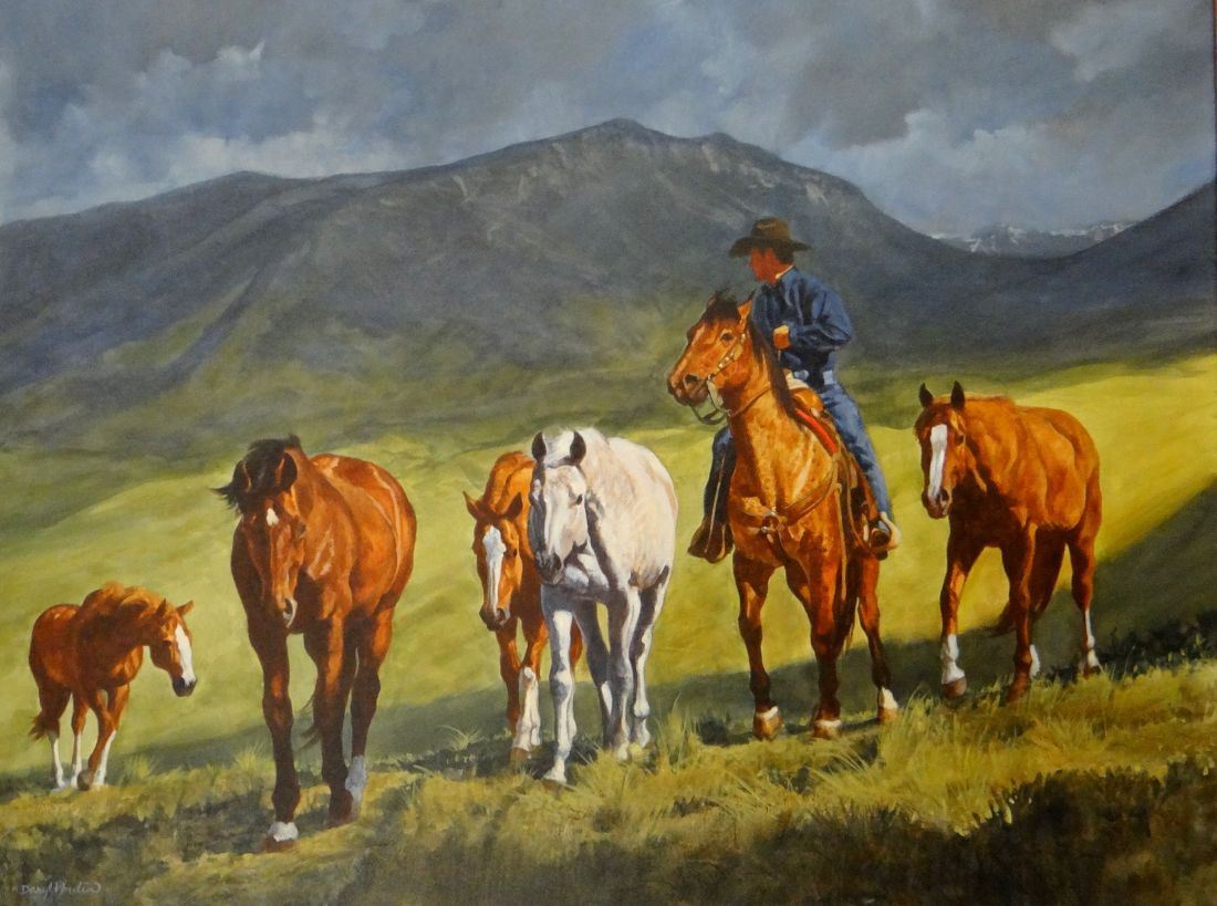 Poulin, Daryl, Headin' Home, original acrylic on canvas, 30" x 40 ...