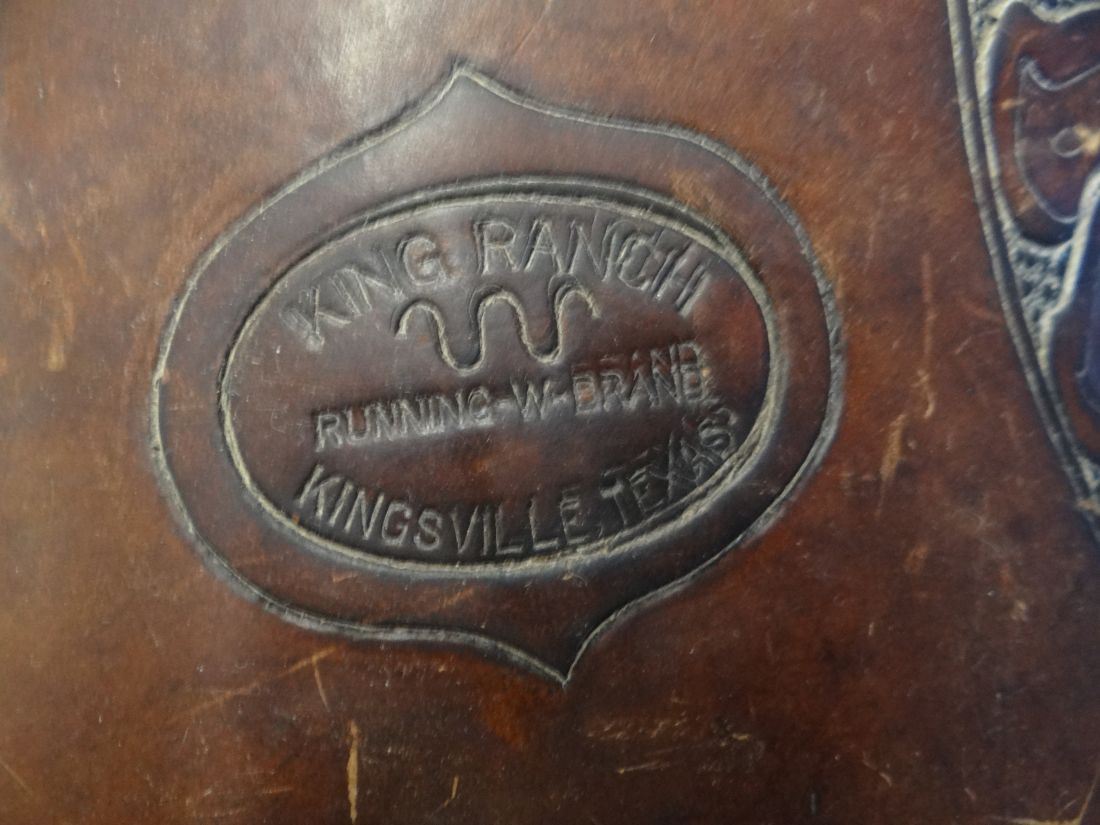 King Ranch Running W brand saddle, Texas, 15”, fully tooled, double rigged